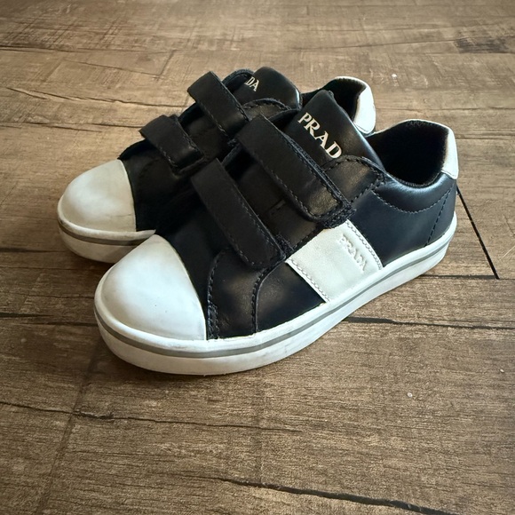 Prada | Shoes | Prada Kids Sneakers In Black And White | Poshmark